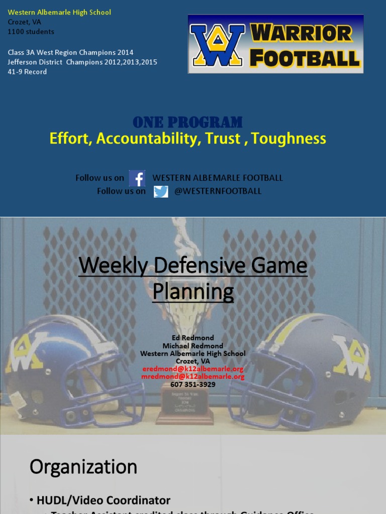 Weekly Defensive Game Planning | PDF | National Football League ...