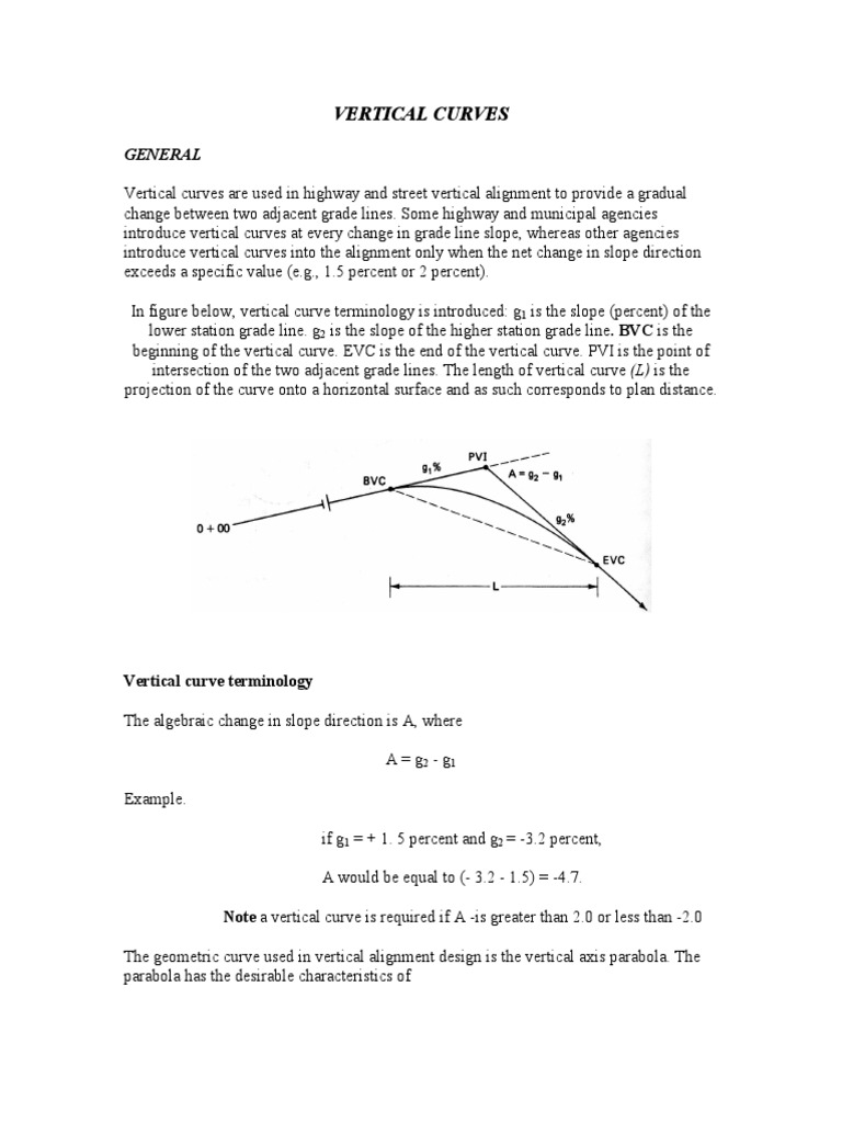 Vertical Curves Explained | PDF | Slope | Derivative