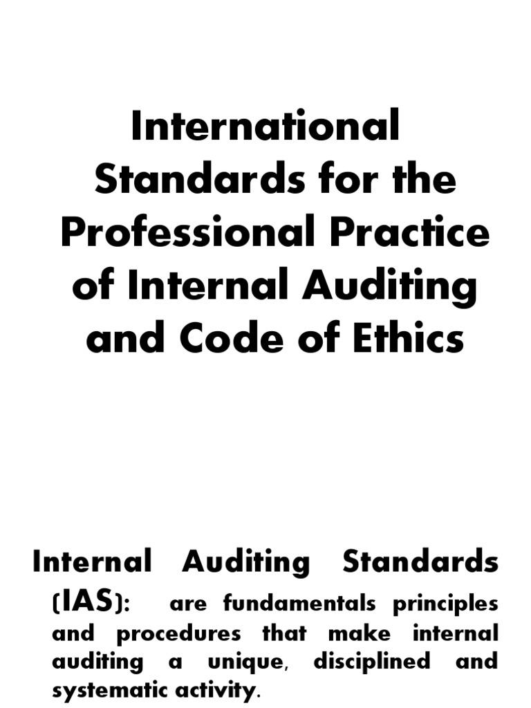 International Standards For The Professional Practice of Internal ...