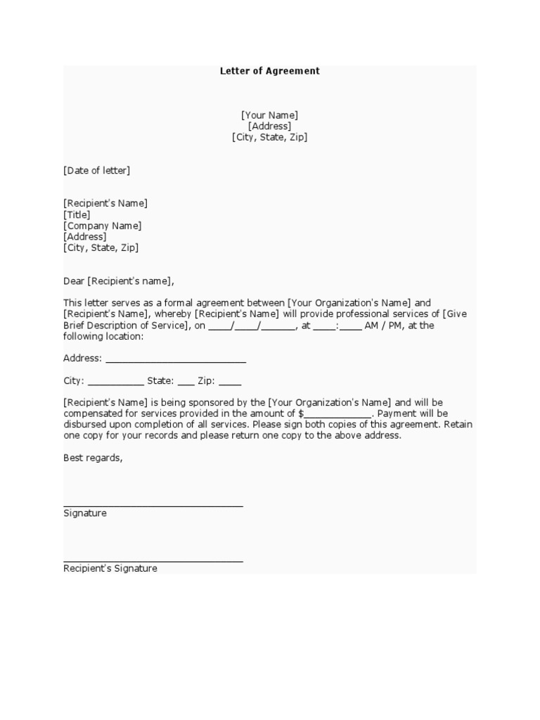 Legal Agreement Letter | PDF | Government | Justice