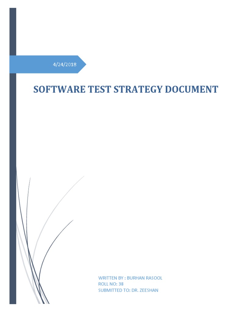 Test Strategy Document Software Engineering Pdf Software 1639