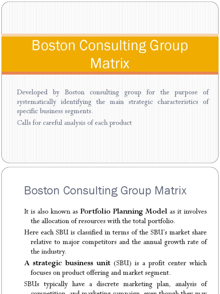 An Analysis of the Boston Consulting Group Matrix: A Framework for ...