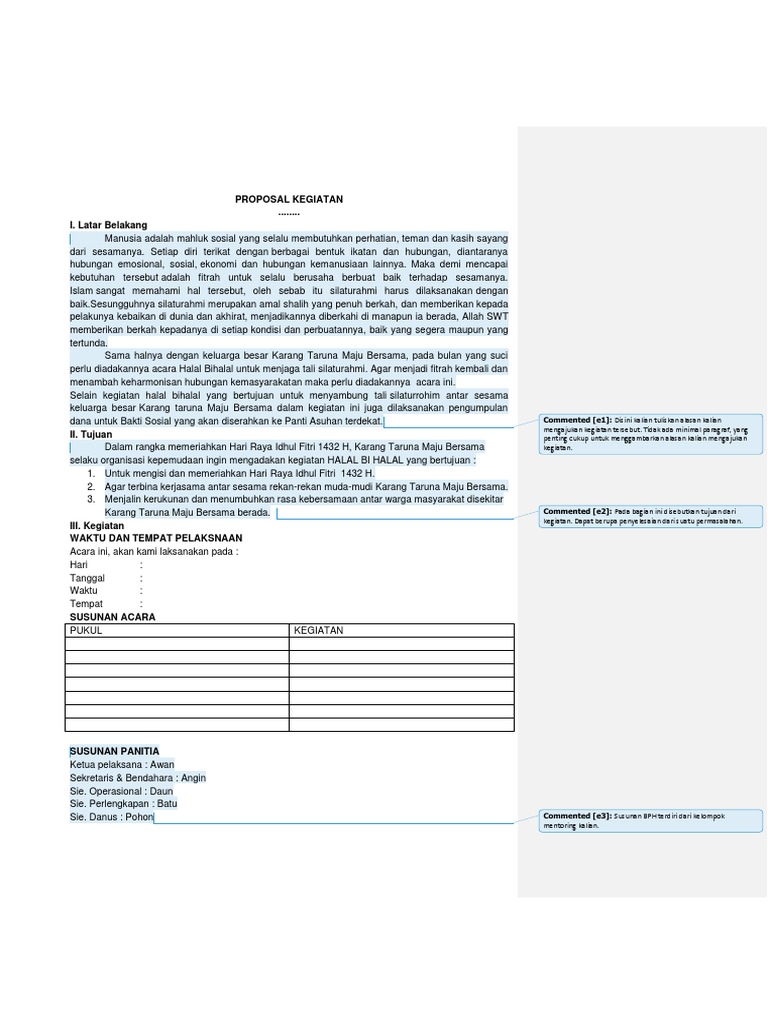 Contoh Proposal Kegiatan | PDF