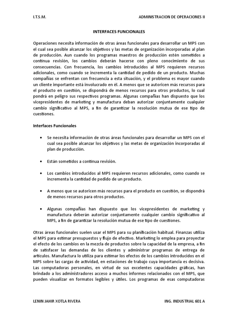 Interfaces Funcionales | PDF | Planificación | Optimización Matemática