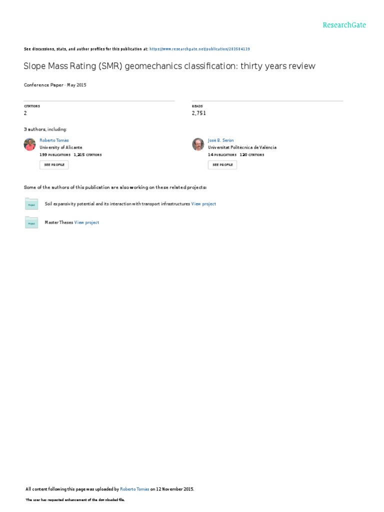 Isrm 2015 Paper 379 Toweb | PDF | Science | Geology