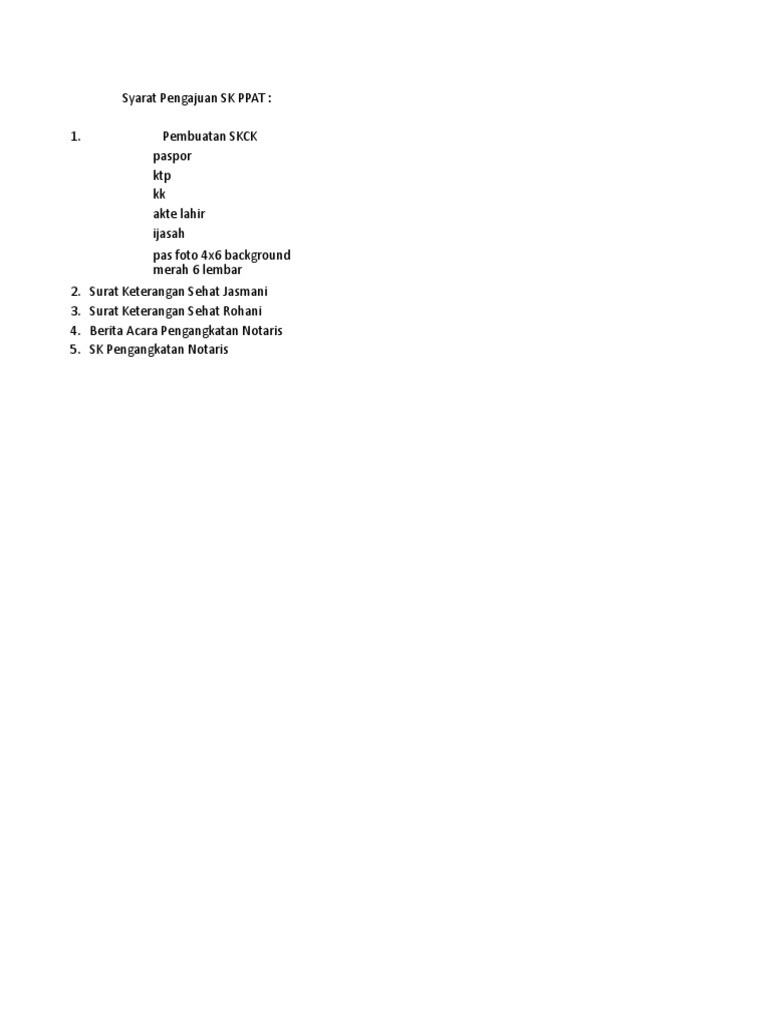 Judul Pengajuan SK PPAT | PDF