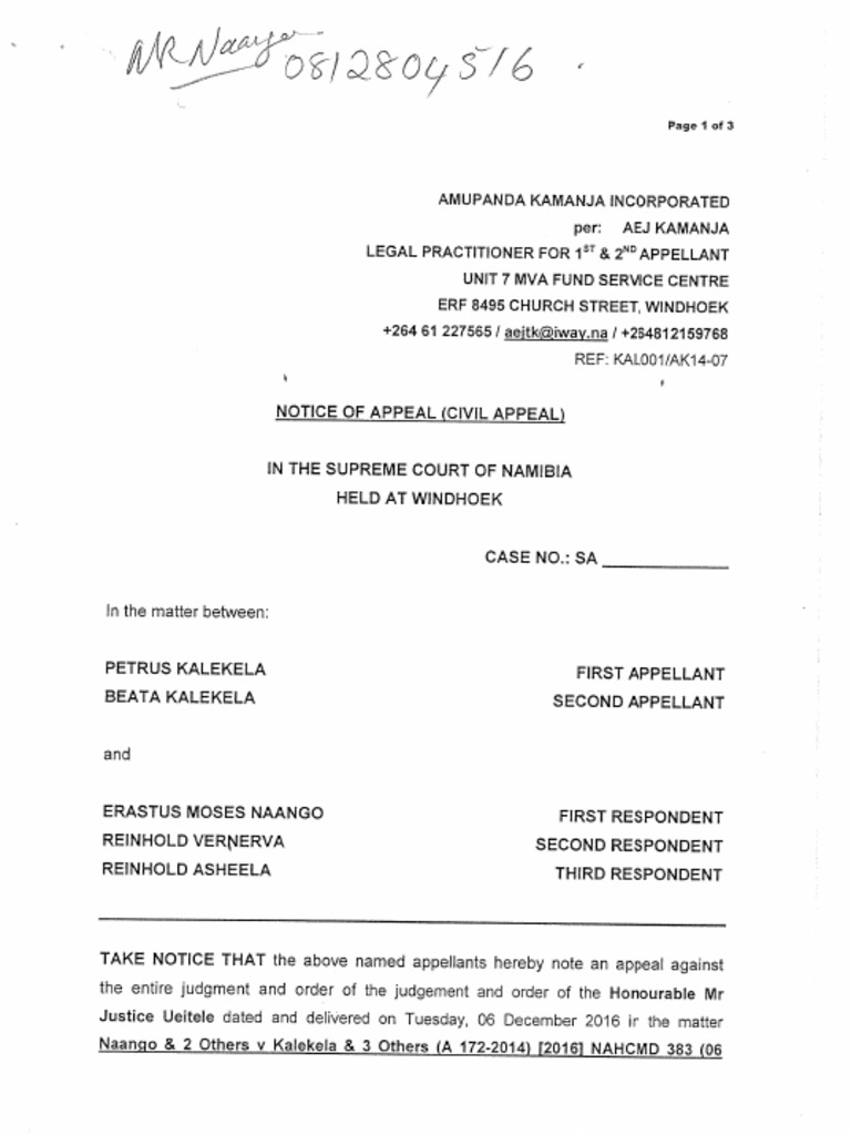 Notice of Appeal PDF | PDF