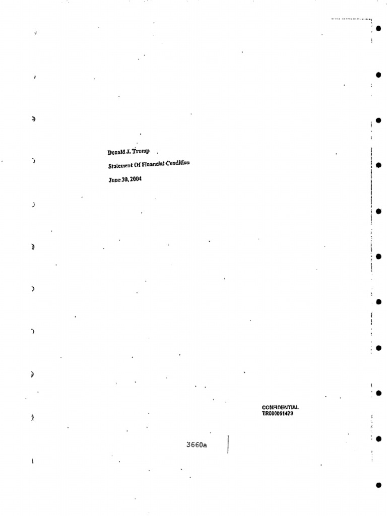 2004 Donald J. Trump Statement of Financial Condition | PDF
