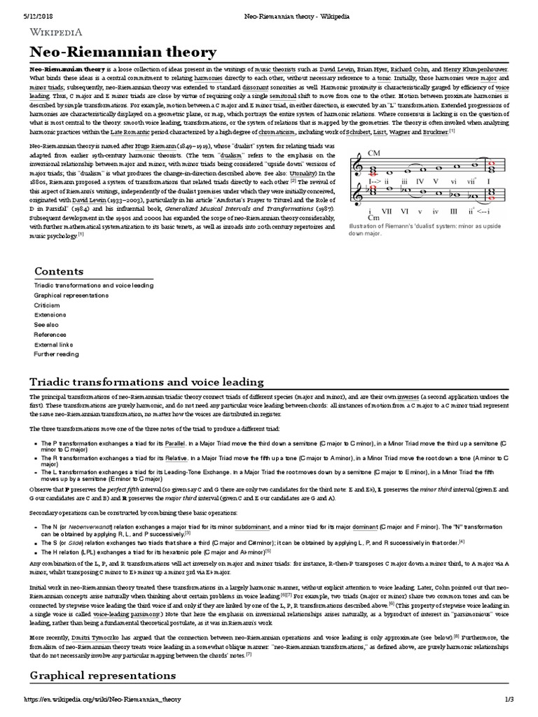 Neo-Riemannian Theory | PDF | Music Theory | Musicology