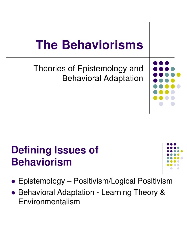 Behaviorism | PDF | Behaviorism | Theory