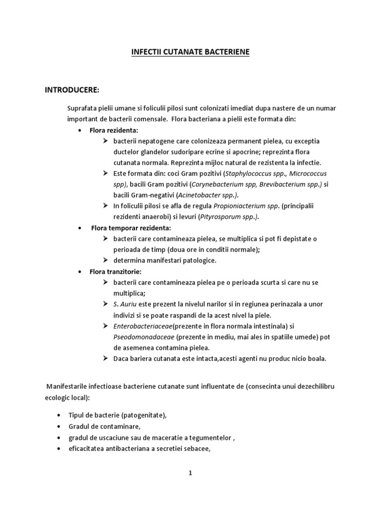 5.infectii Cutanate Bacteriene | PDF