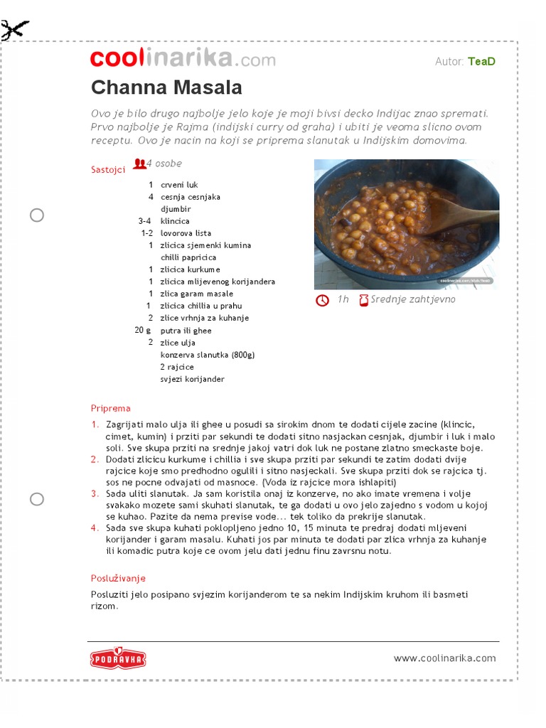 Channa Masala | PDF