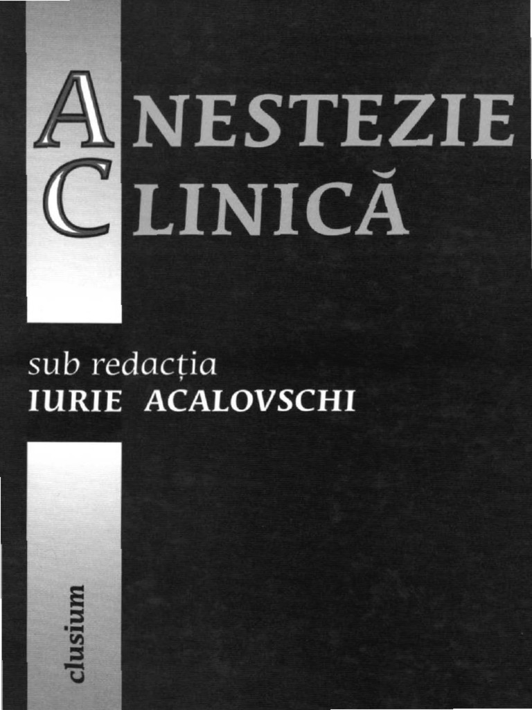 Anestezie Clinica - Acalovschi PDF | PDF