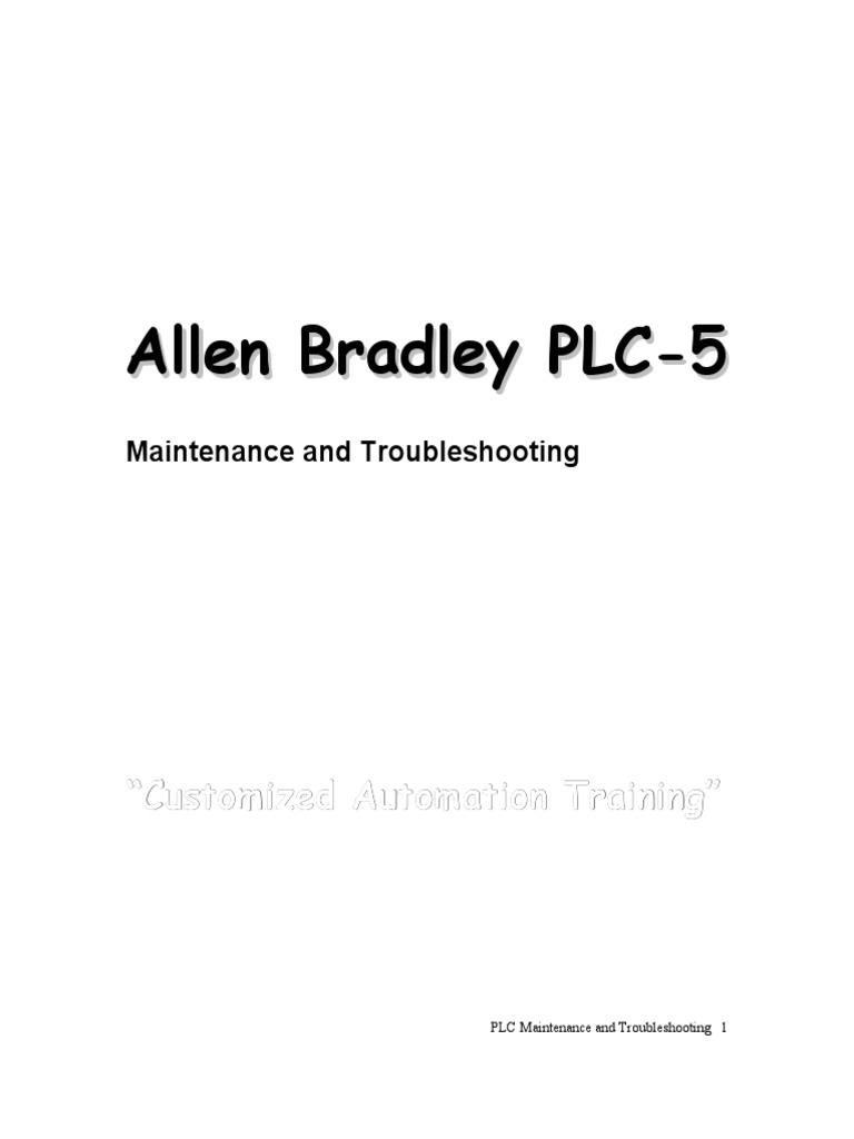 PLC Ebook Allen Bradley Basics | PDF | Programmable Logic Controller ...