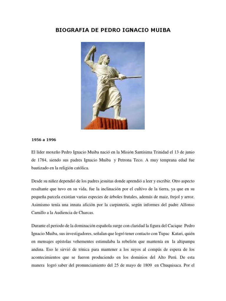 Biografia de Pedro Ignacio Muiba