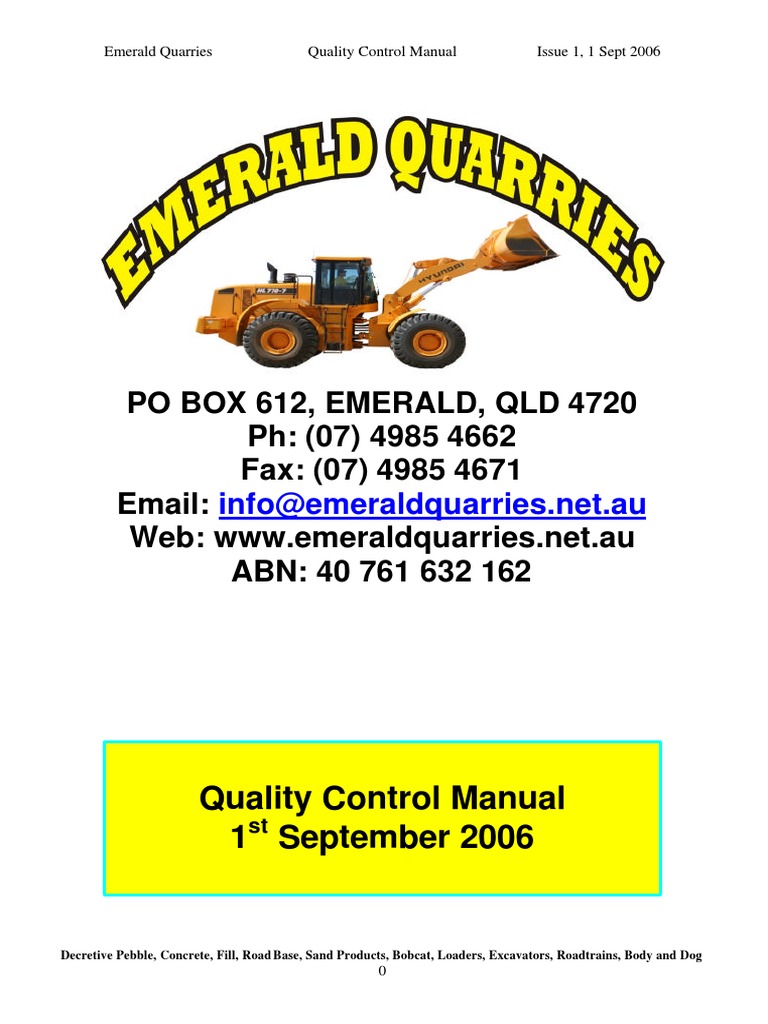 Quality Control Manual | PDF | Quality Management System | Quality ...