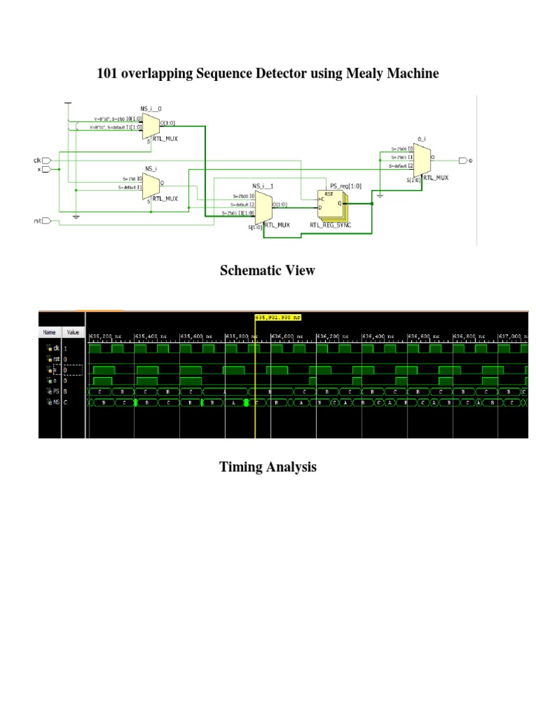 101 Overlapping Sequence Detector Using Mealy Machine | PDF