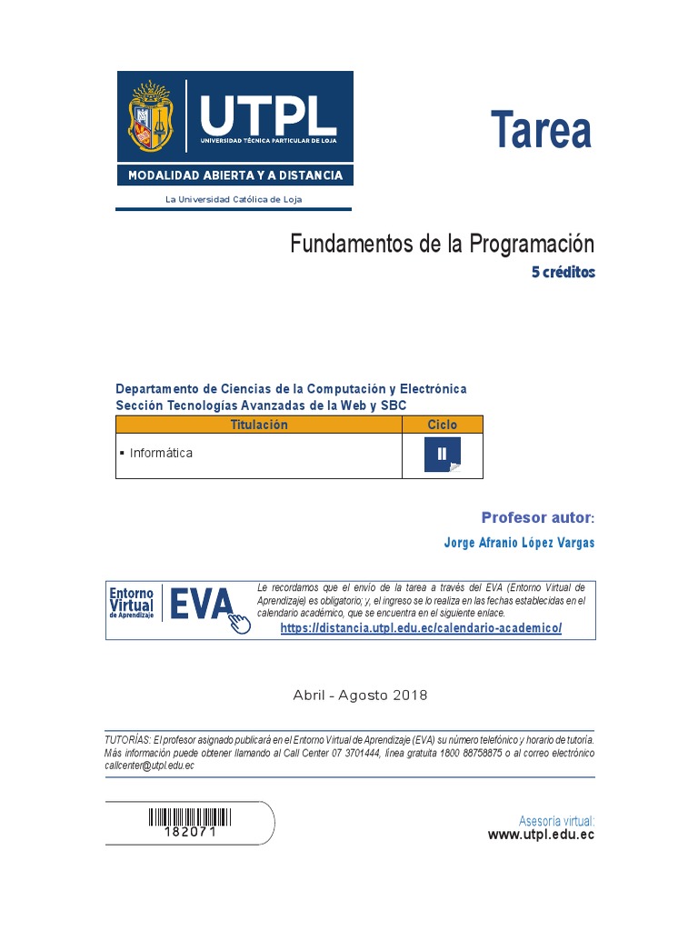 Tarea | PDF | Programación de computadoras | Java (lenguaje de programación)