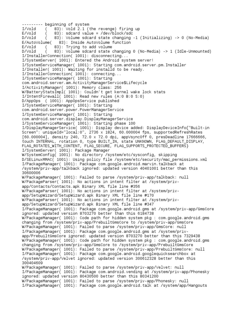 Logcat | Download Free PDF | Xml | System Software