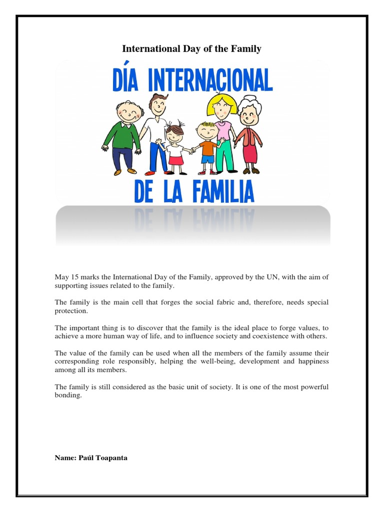 International Day of The Family | PDF