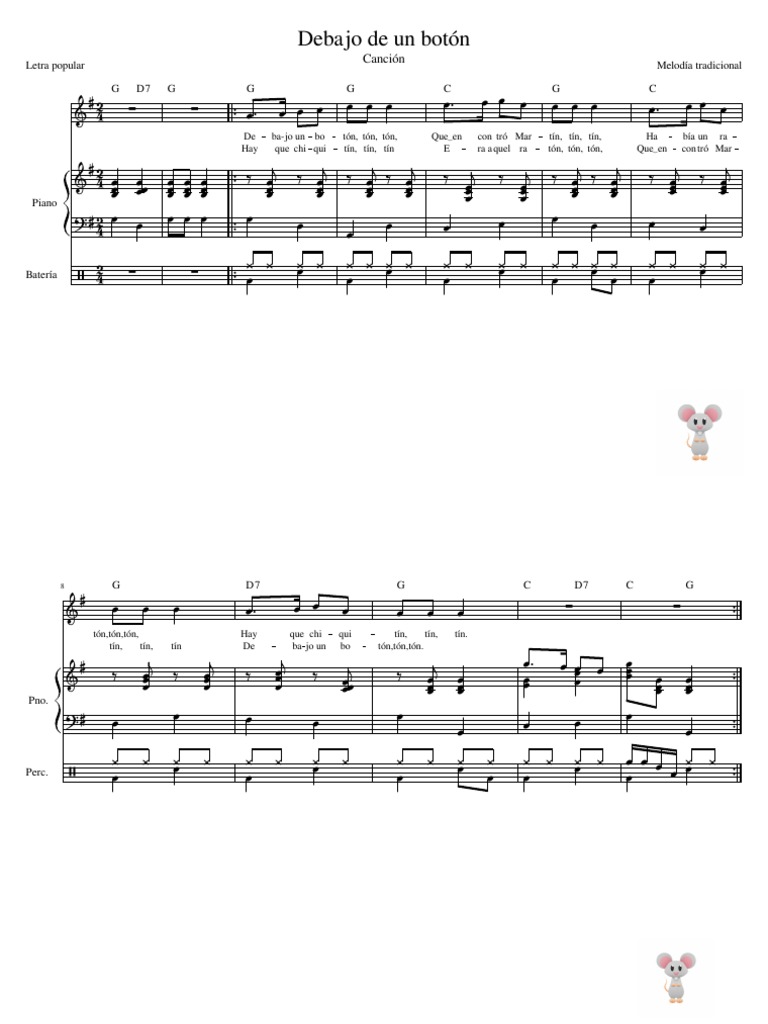 Debajo de Un Botón Con Piano | PDF | Ocio