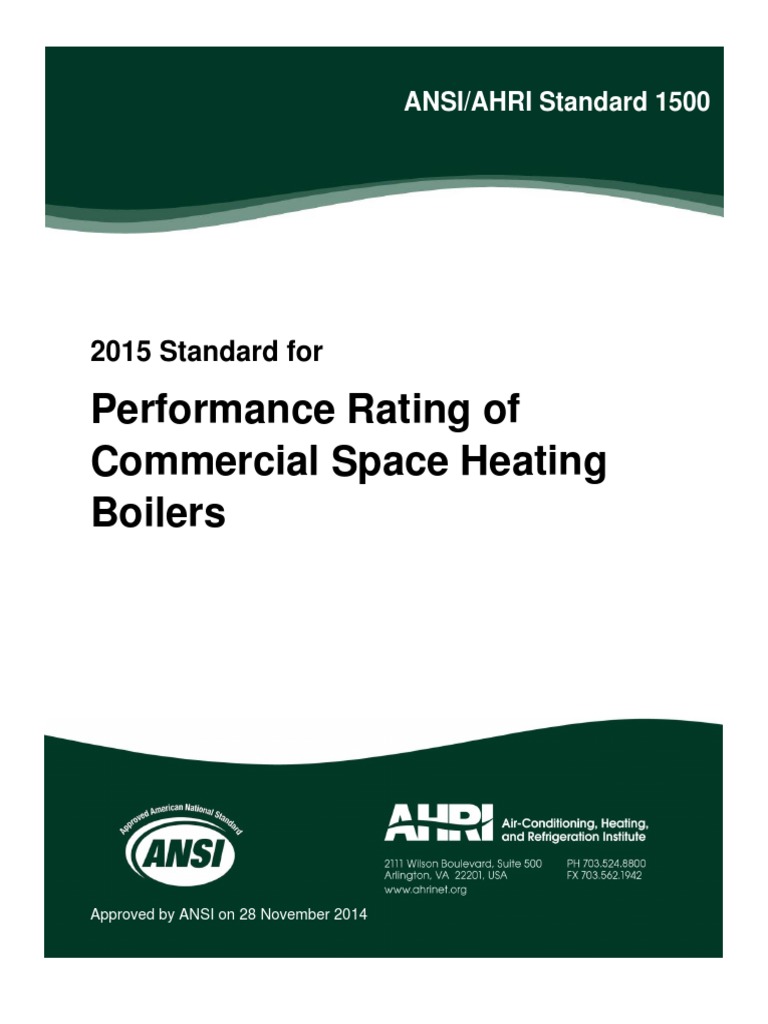 Ansi Ahri Standard 1500 2015 | PDF | Chimney | Boiler