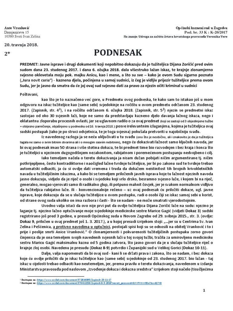 Podnesak 20 4 18