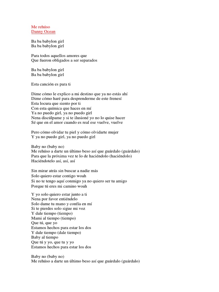 Me Rehúso | PDF | Poesía