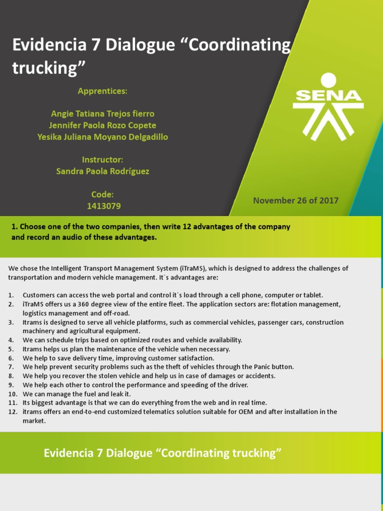 Advantages of iTraMS for Trucking | PDF | Technology & Engineering