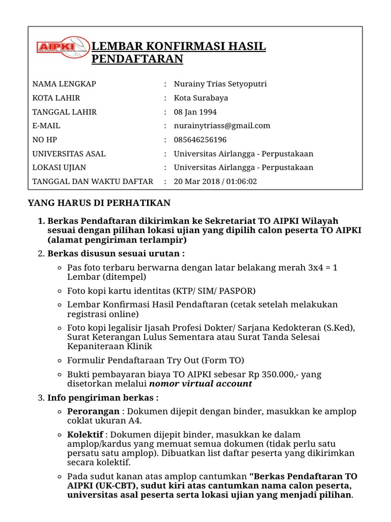 Cetak Form 1a Pdf