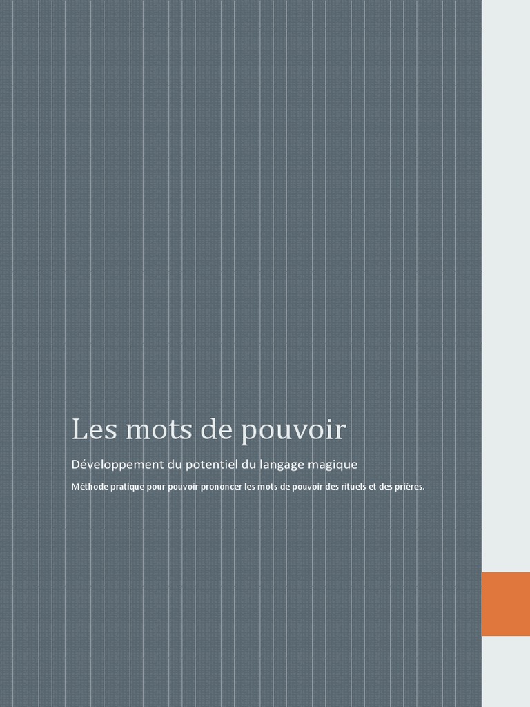 Mots de Pouvoir : Guide Pratique | PDF | Langues