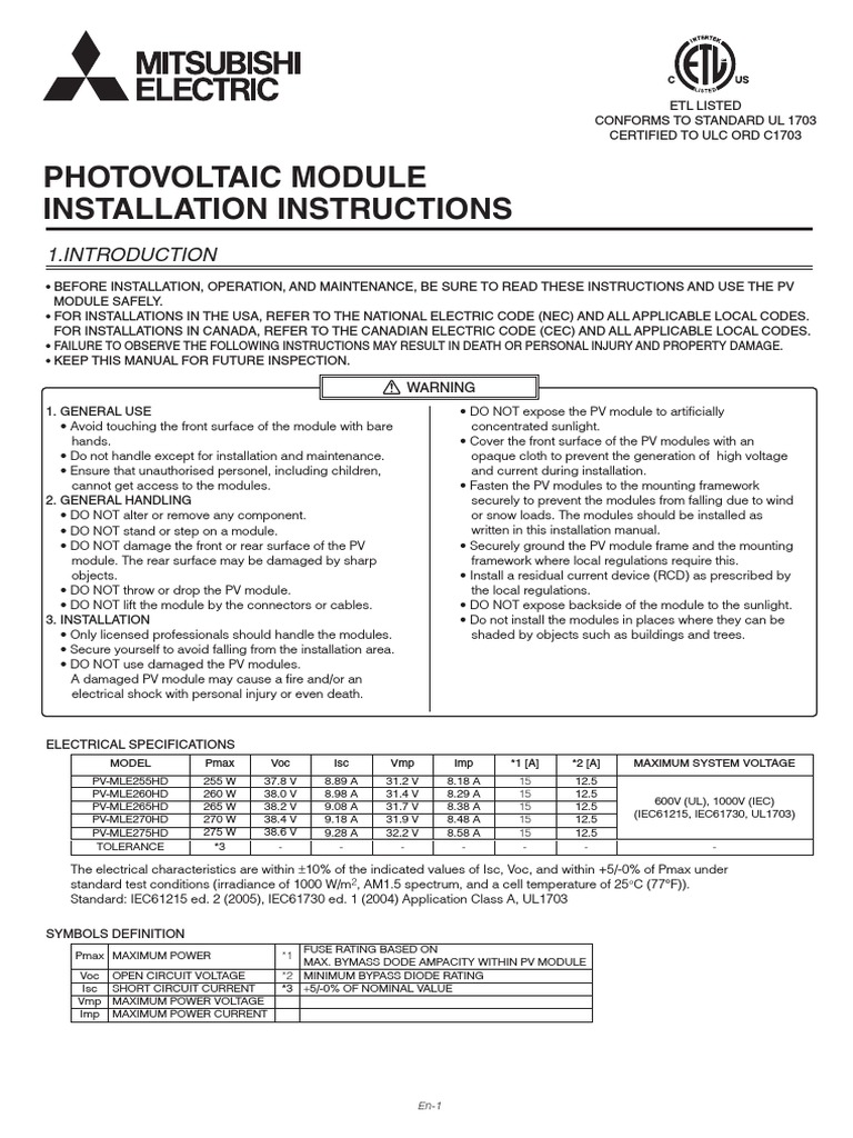 MLE Installation Manual PDF | PDF | Screw | Electrical Connector