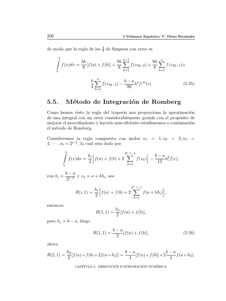 Integracion de Romberg | PDF | Cálculo | Ciencia computacional
