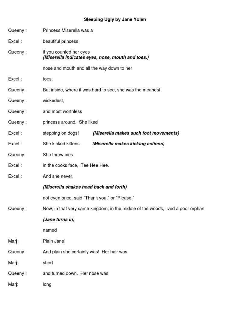 Sleeping Ugly by Jane Yolen | PDF