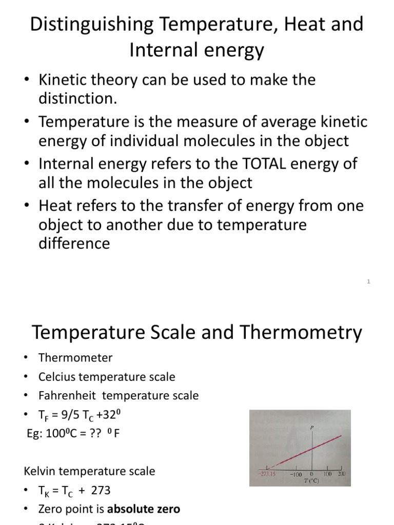SCES3083 Topic6 Temperature and Heat | PDF | Heat Capacity | Temperature
