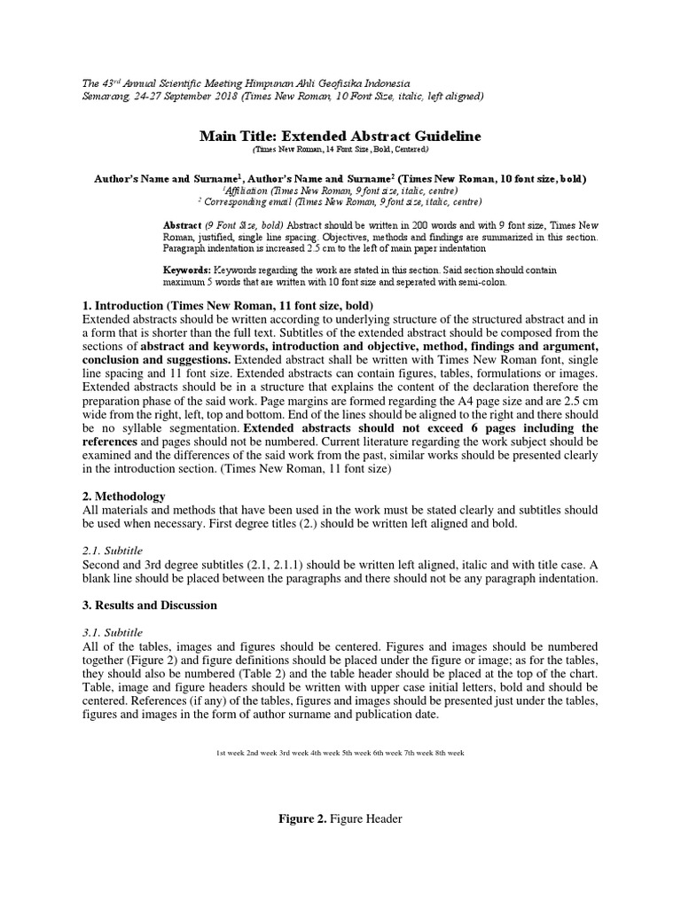 Template Extended Abstract | PDF | Times New Roman | Typefaces