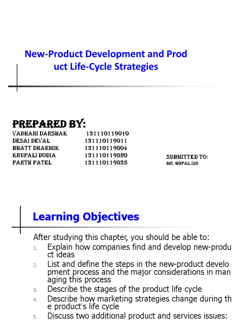 Product Development and Life Cycle | PDF | Marketing Strategy | New ...