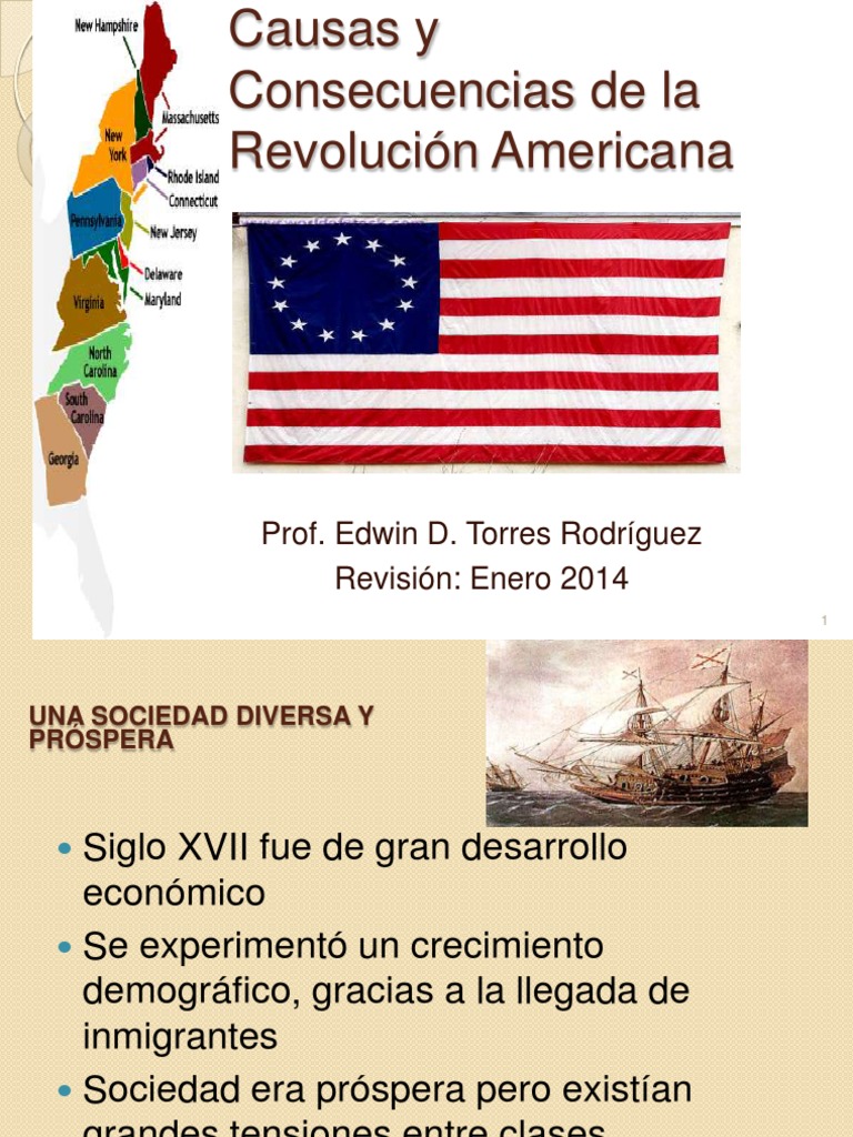Causas y Consecuencias Dela Revolucin Americana Version Revisada | PDF ...