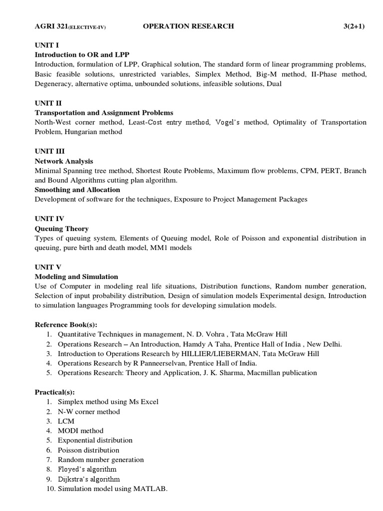 Operation Research 1 | PDF