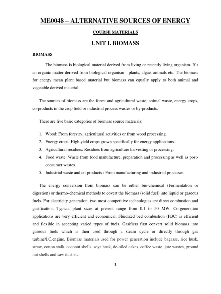 Problems and Solutions - Renewable Energy | PDF | Gasification | Solar Cell