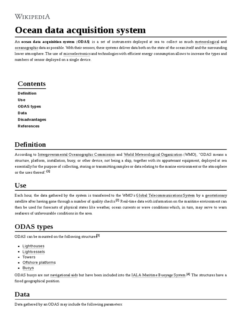 Ocean Data Acquisition System | PDF | Oceanography | Hydrology