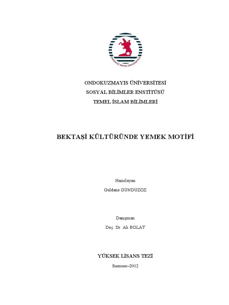 Bektasi Kulturunde Yemek Motifi | PDF Bektasi Kulturunde Yemek Motifi | PDF