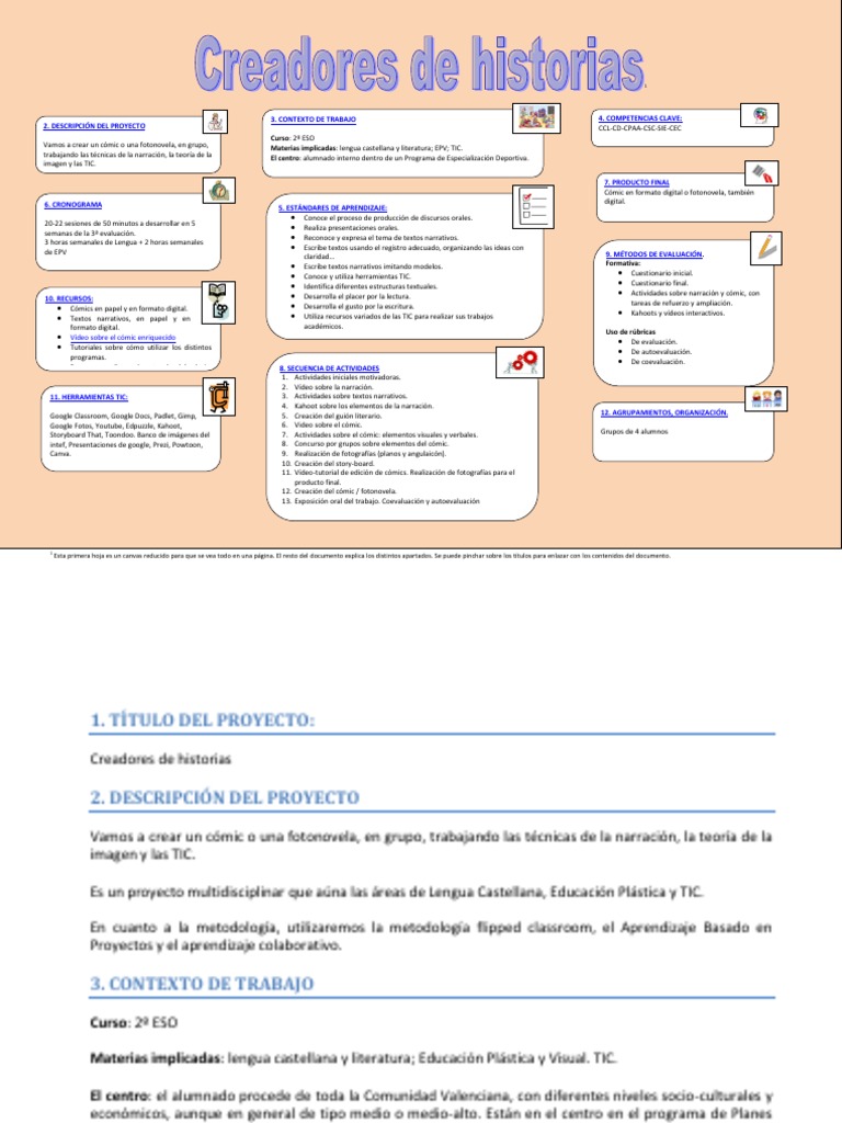 El Cómic - Proyecto Flipped | PDF | Tecnología de información y comunicaciones | Cómics