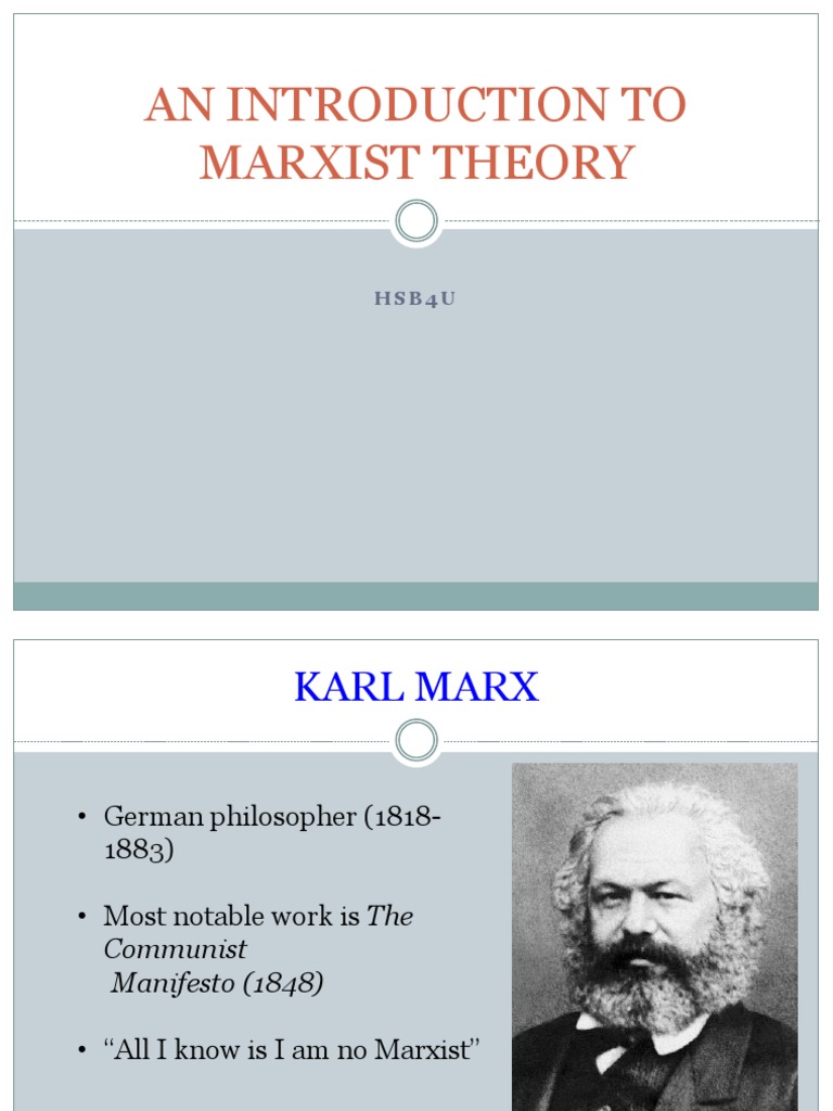 Marxism Theory | PDF | Marxism | Karl Marx