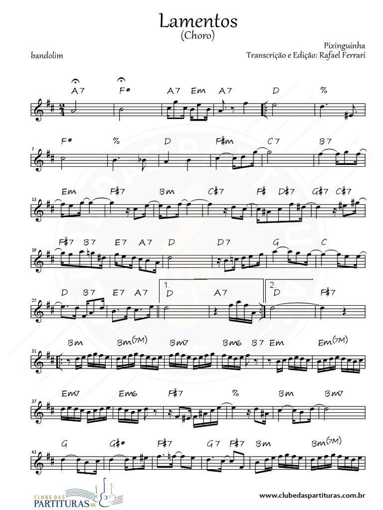 Lamentos (Pixinguinha Com Cifras em PDF | PDF | Música sul-americana | Lazer