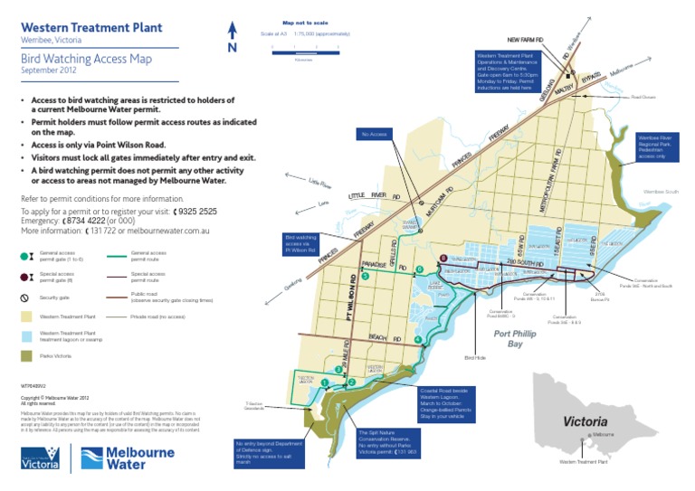 Western Treatment Plant Bird Watching Map | Nature