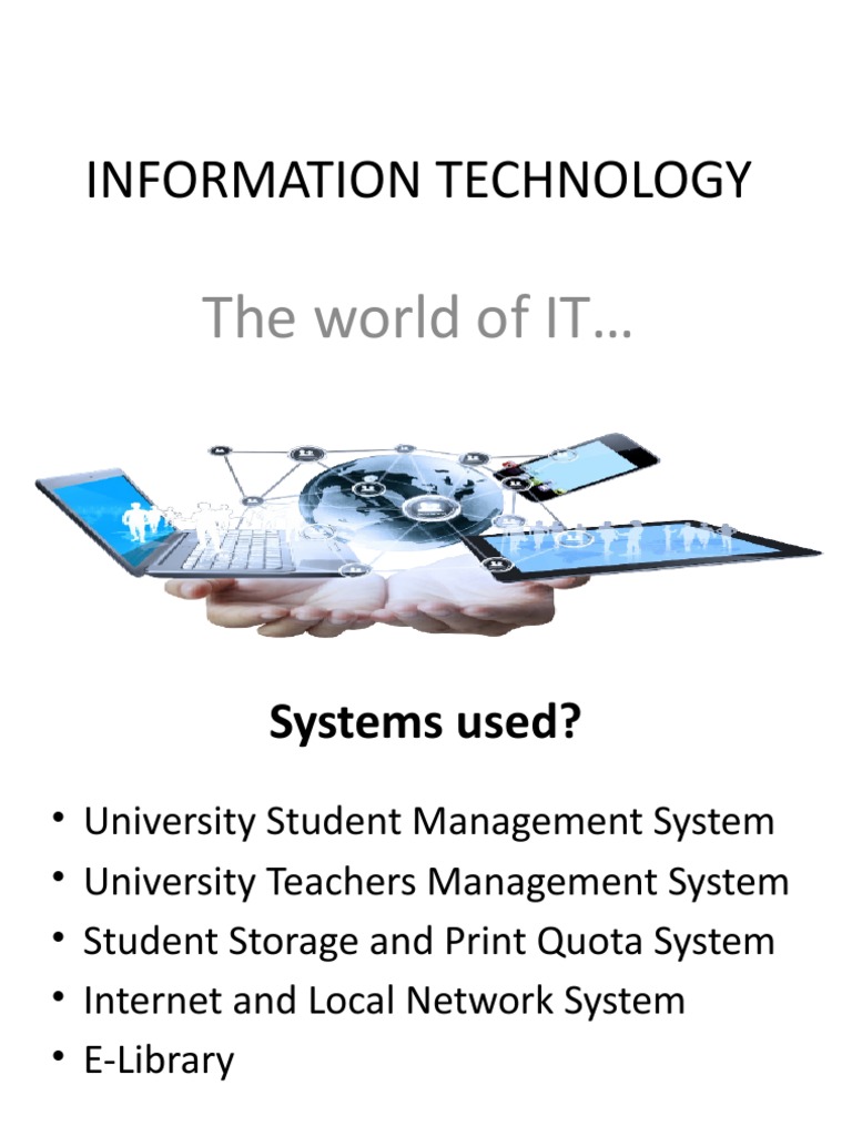 Information Technology: The World of IT | PDF