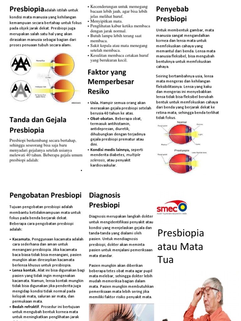 Leaflet Presbiopia - RS Mata SMEC | PDF