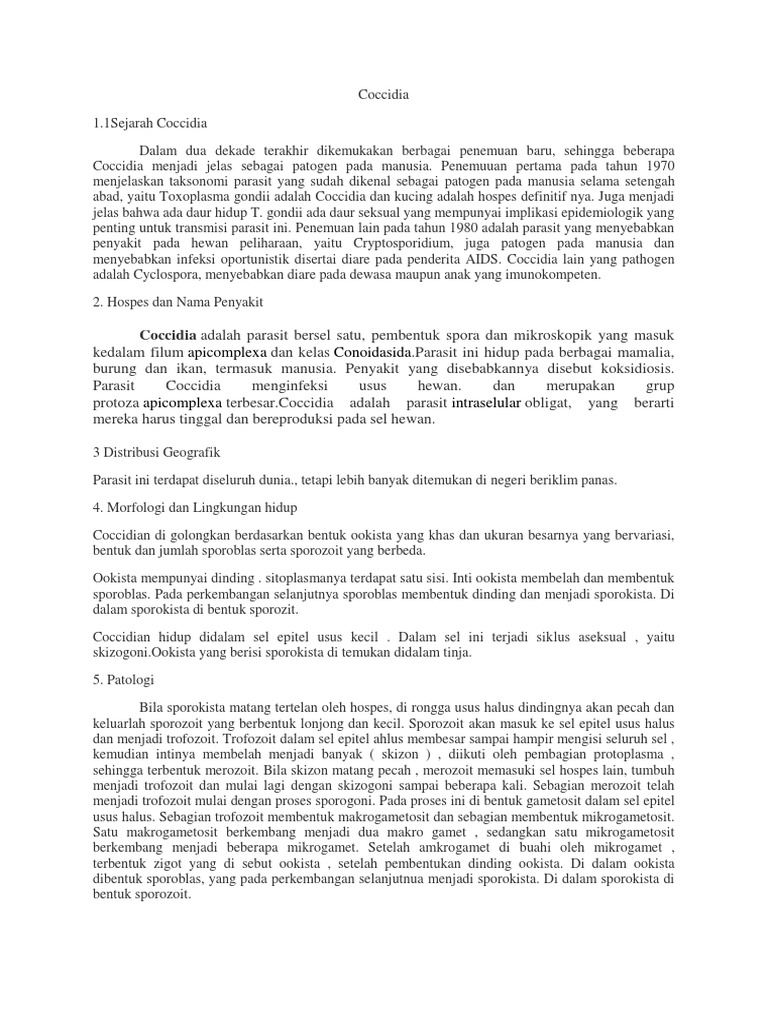 Coccidia | PDF