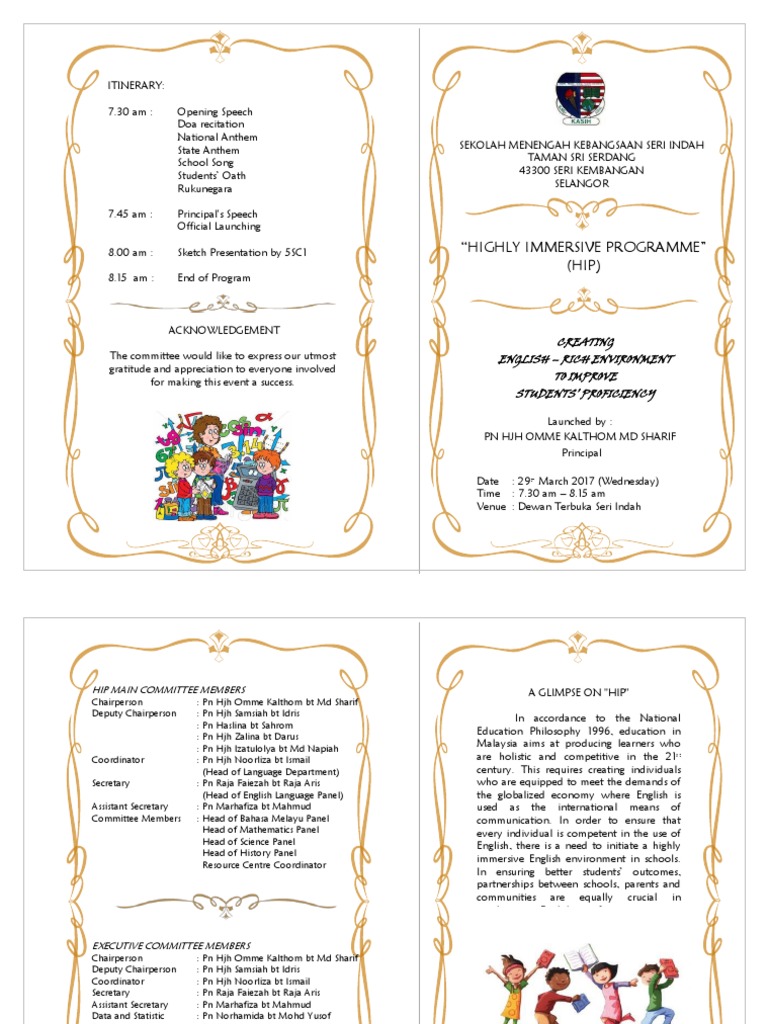 Program Brochure HIP | PDF | Malaysia | Cognition